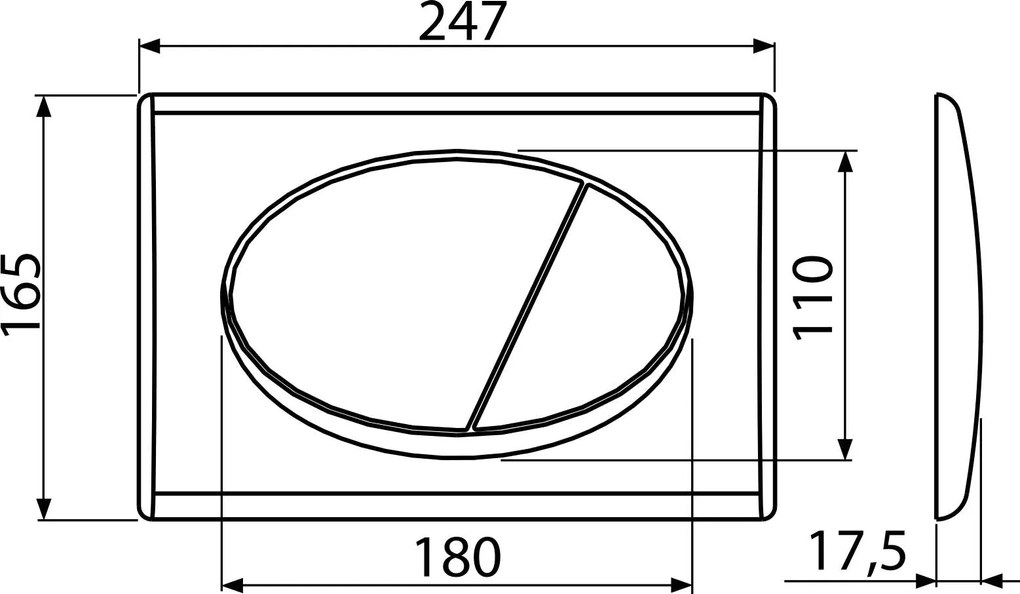 Alcaplast M70 ovládací tlačítko bílé