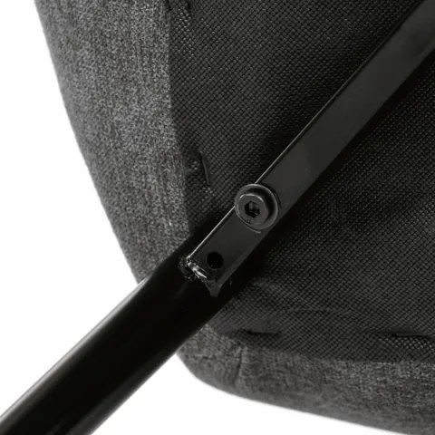 Jídelní židle šedá látka černé kovové nohy CT-285 GREY2