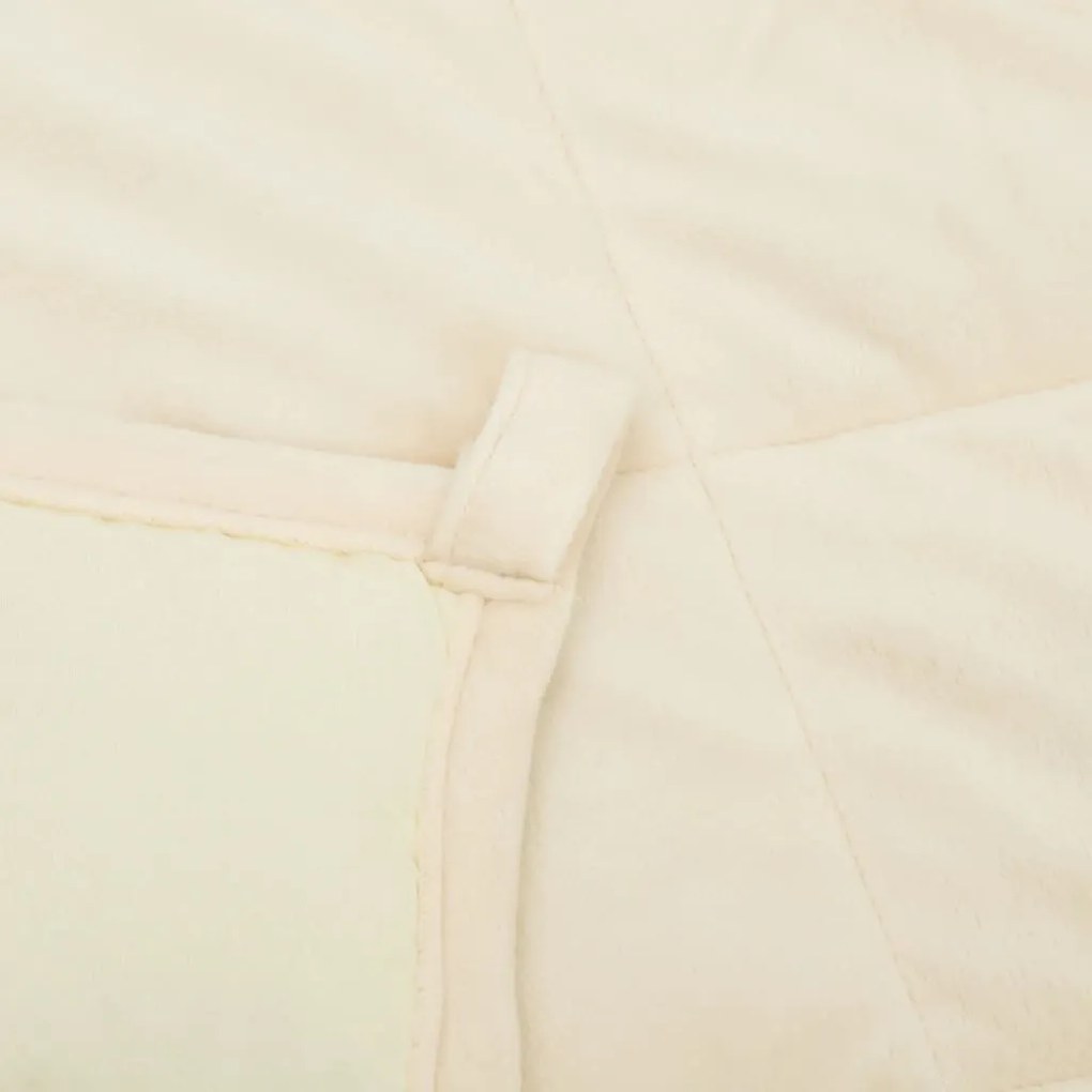 Zátěžová deka světle krémová 152 x 203 cm 11 kg textil 3154874