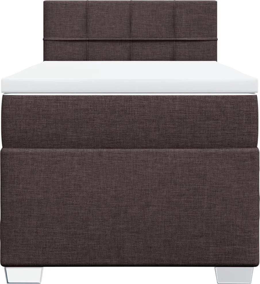 Box spring postel s matrací tmavě hnědá 80x200 cm textil 3288018
