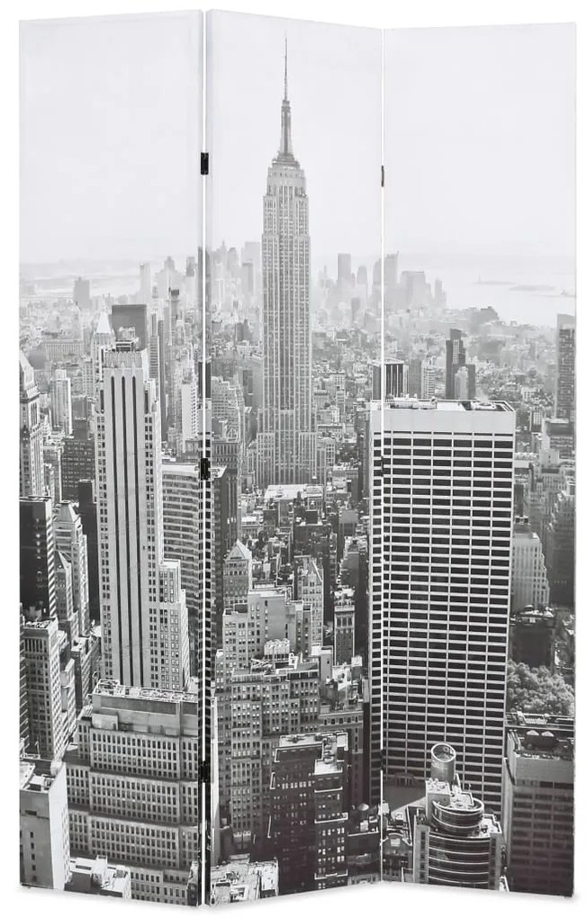 Skládací paraván 120 x 170 cm New York by Day černobílý 245857