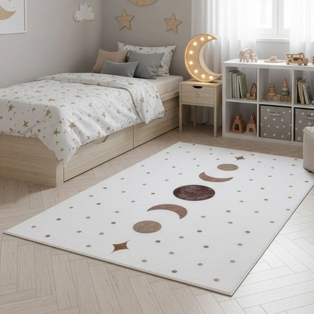 Krémový pratelný dětský koberec 160x230 cm Coco 1136 – Ayyildiz Carpets