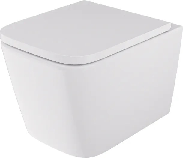 UPTrend Závěsný WC komplet bez příruby GRAVIS VORTEX TR2216R včetně Soft-Close sedátka, bílá lesk