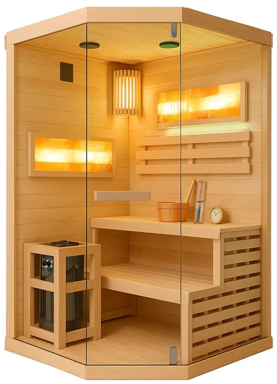 BPS-koupelny Finská sauna Relax HYD-6192 120x120, 2 osoby