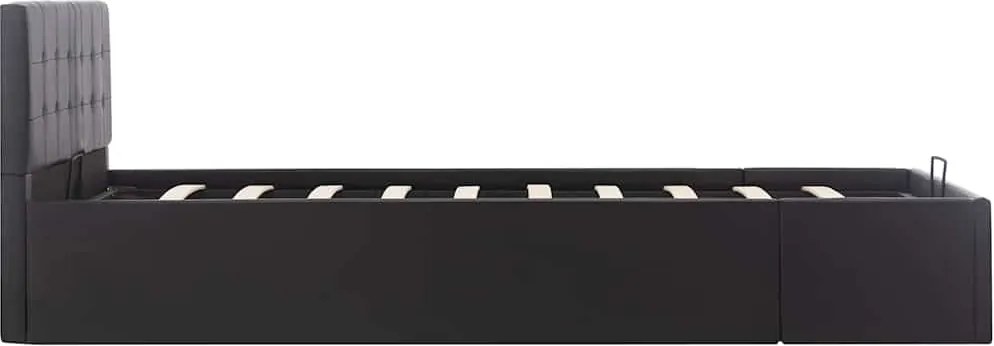 Rám postele s úložným prostorem černý umělá kůže 120x200 cm 285512