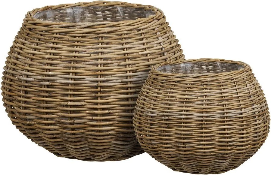 Ratanové obaly na květináče v sadě 2 ks ø 57 cm Melaka – House Nordic