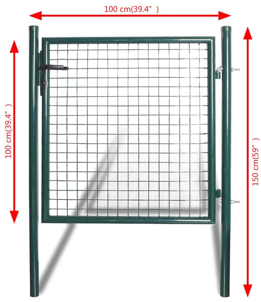 vidaXL Marketos Jednokřídlá plotová branka 100 x 100 cm práškově lakovaná ocel