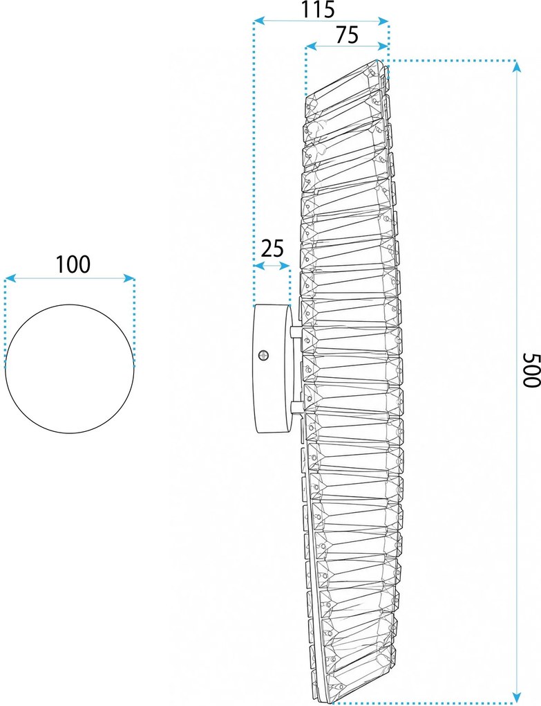 Toolight Rea, nástěnná LED svítilna, APP1951-W, 1000lm, 4000K, IP20, zlatá matná, OSW-63008