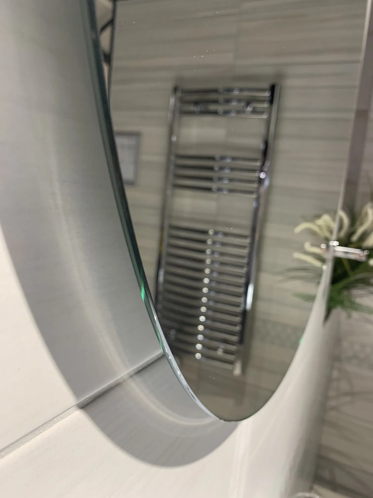 AMBIENTE kulaté zrcadlo do koupelny na zeď do pokoje do ložnice do předsíně na chodbu Amirro Ø 80 cm s LED osvětlením a senzorem, IP44 411-033 411-262 411-347 4