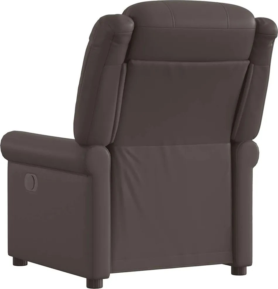 Elektrické polohovací křeslo lesklé hnědé umělá kůže 3303415