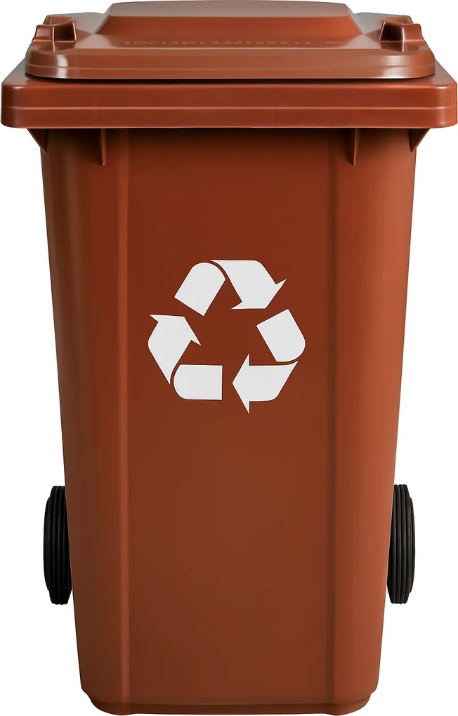 Nádoba na odpad hnědá 120 l