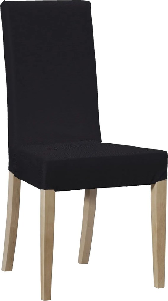 Potah na židli IKEA Harry, krátký barva černá látka pletený vzor