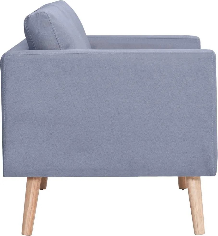 3místná pohovka textil světle šedá 242219