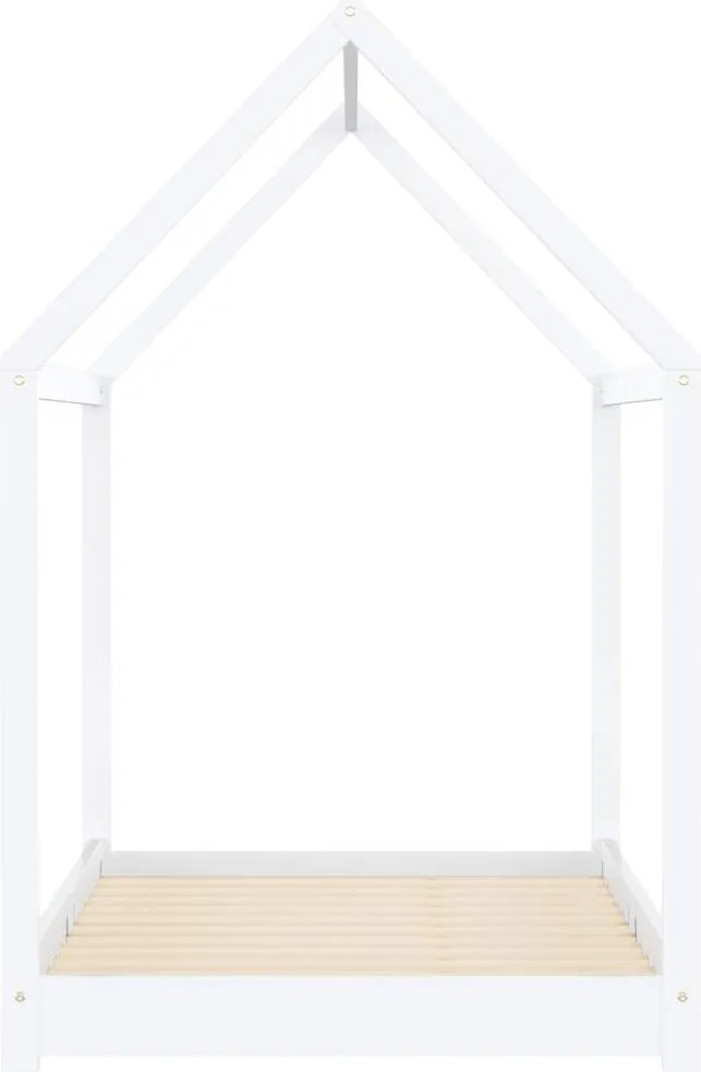 Rám dětské postele bílý masivní borové dřevo 90 x 200 cm 283351
