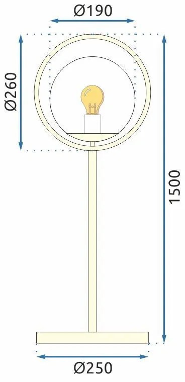 Toolight - Podlahová lampa APP927-1F, zlatá-bílá, OSW-07009