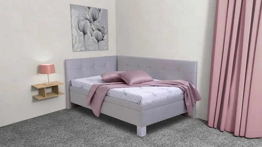 Pohoda Čalouněná postel VERONA s úložným prostorem a volně loženou matrací | Šířka matrace: 100 cm,Látka: Letto 11