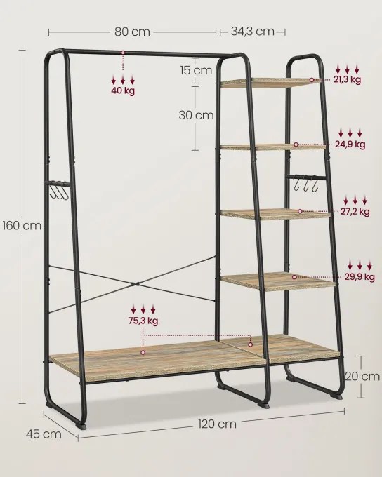 Věšákový stojan s botníkem RGR116K01