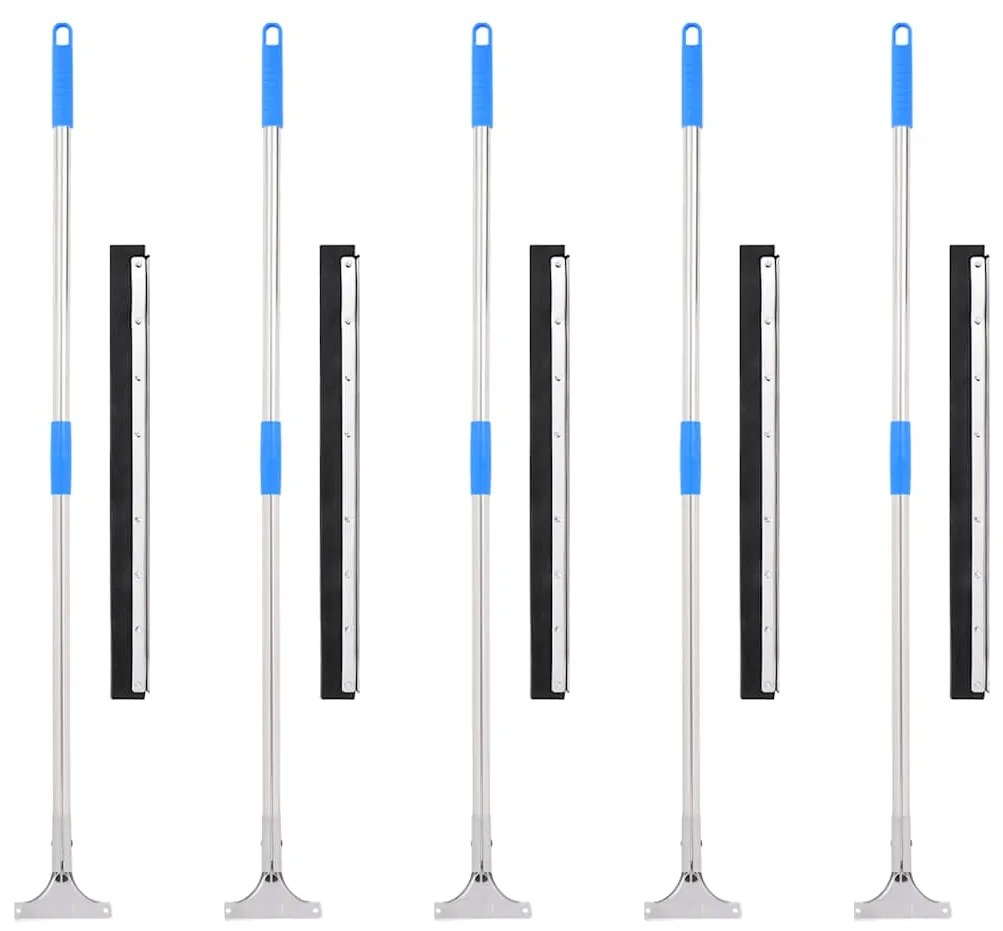 Stěrky na podlahu 5 ks 60,5 x 119,5 cm ocel a guma