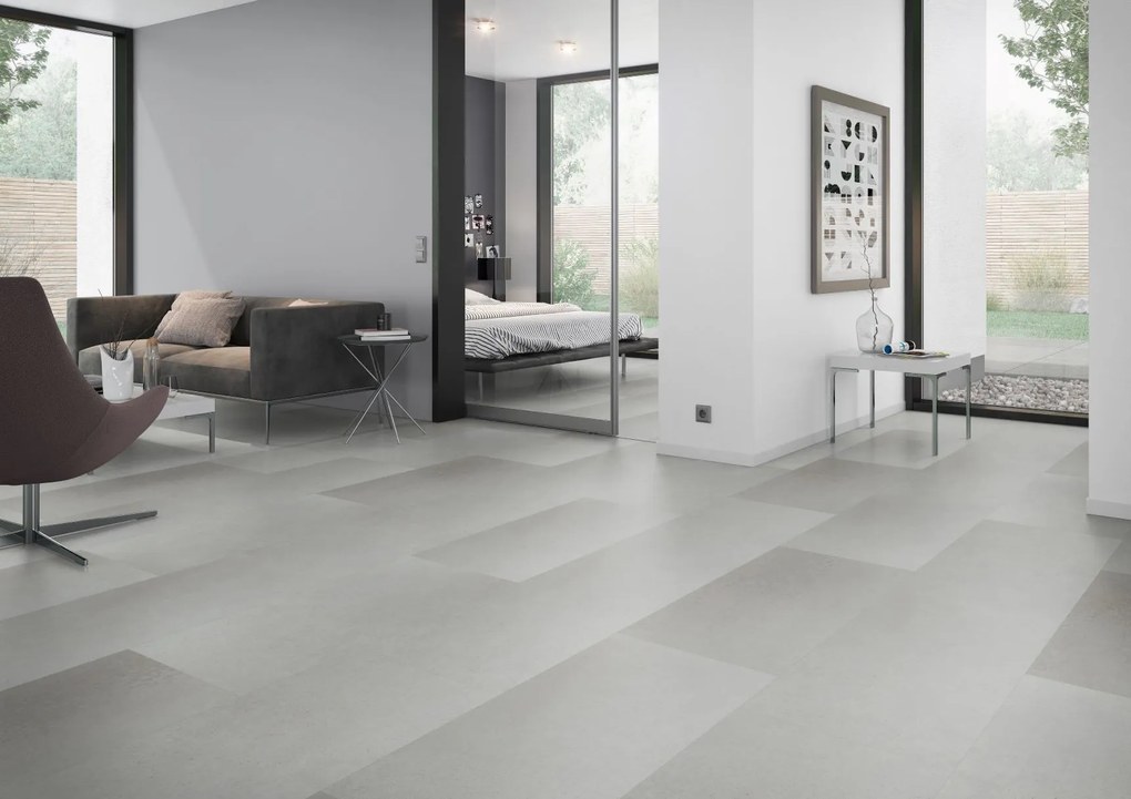 Vinylová podlaha lepená ECO 55 072 Urban Light Grey, 914,4 x 457,2 mm, Oneflor