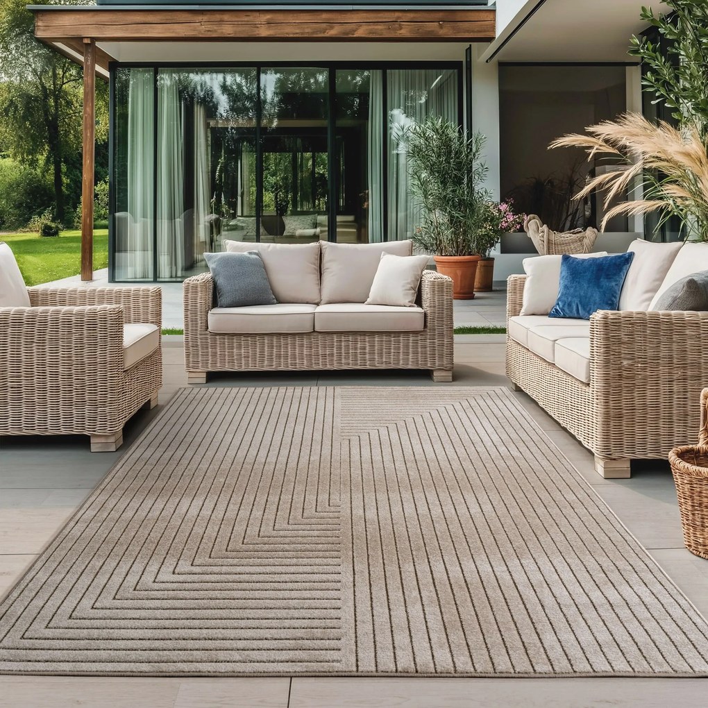 Ayyildiz, Kusový koberec Nova 1202 beige - na ven i na doma, 200x290, béžová, chodba / předsíň