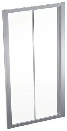 Geberit GEO - Sprchové dveře 100x190 cm, stříbrná/čiré sklo 560.133.00.2