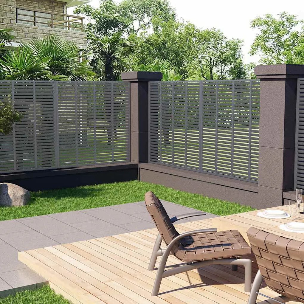vidaXL Lamelový plot WPC 180 x 180 cm [318107] Barva: Hnědá