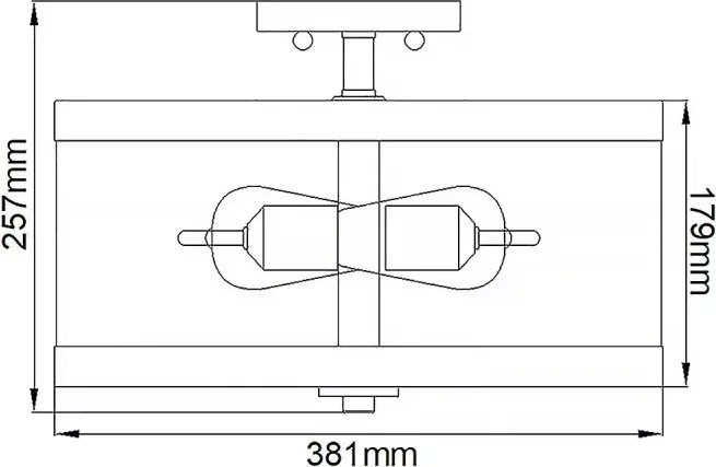 Stropní svítidlo Elstead HARROW SF 2x E27 leštěný nikl