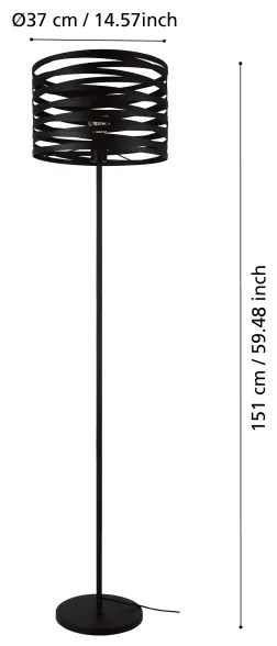 Eglo 99507 - Stojací lampa CREMELLA 1xE27/40W/230V