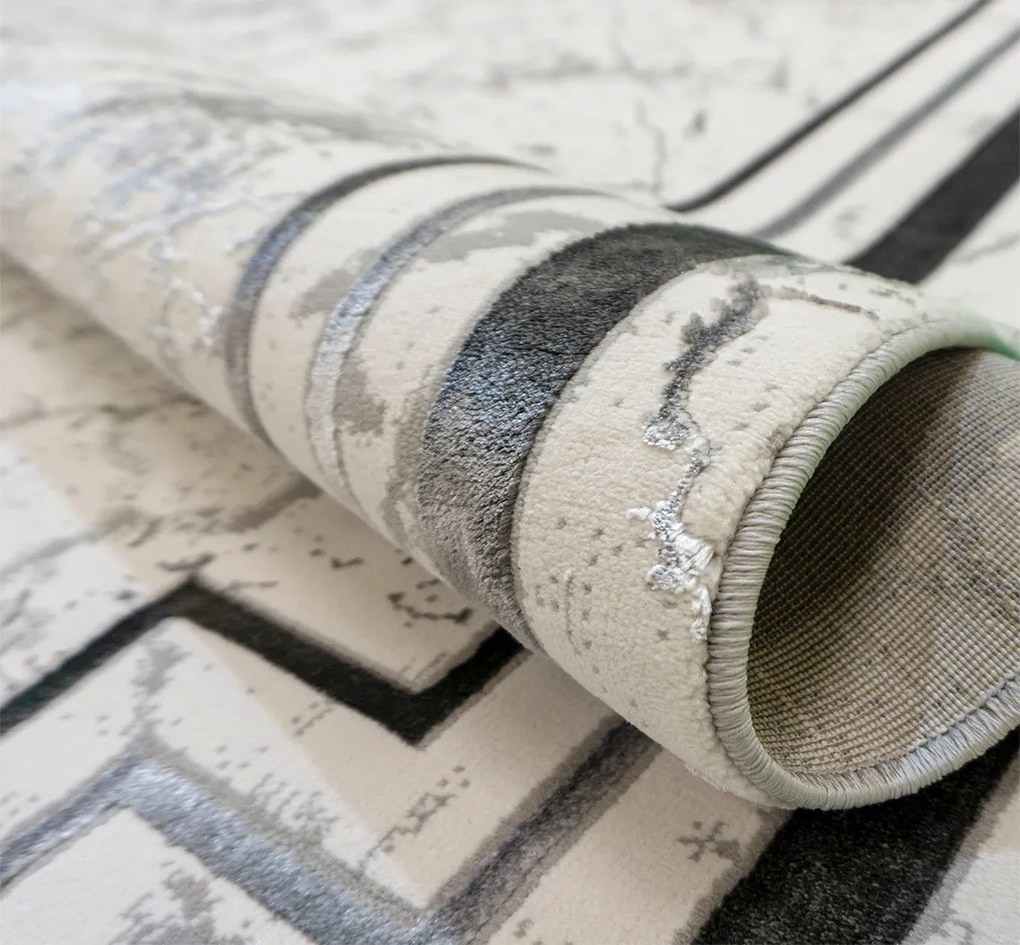 BE Koberec Allianz 6309 GREY - šedý obdélníkový Rozměr: 60x100 cm