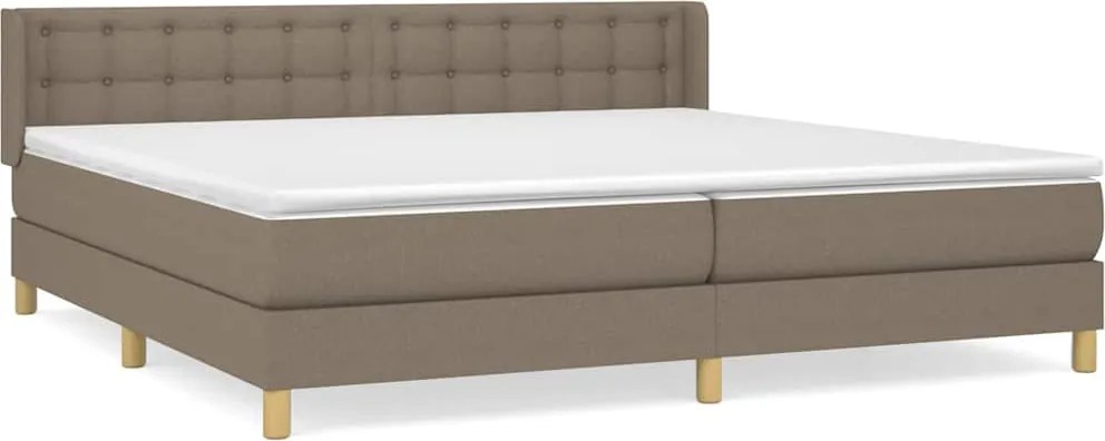 Box spring postel s matrací taupe 200x200 cm textil 3130621