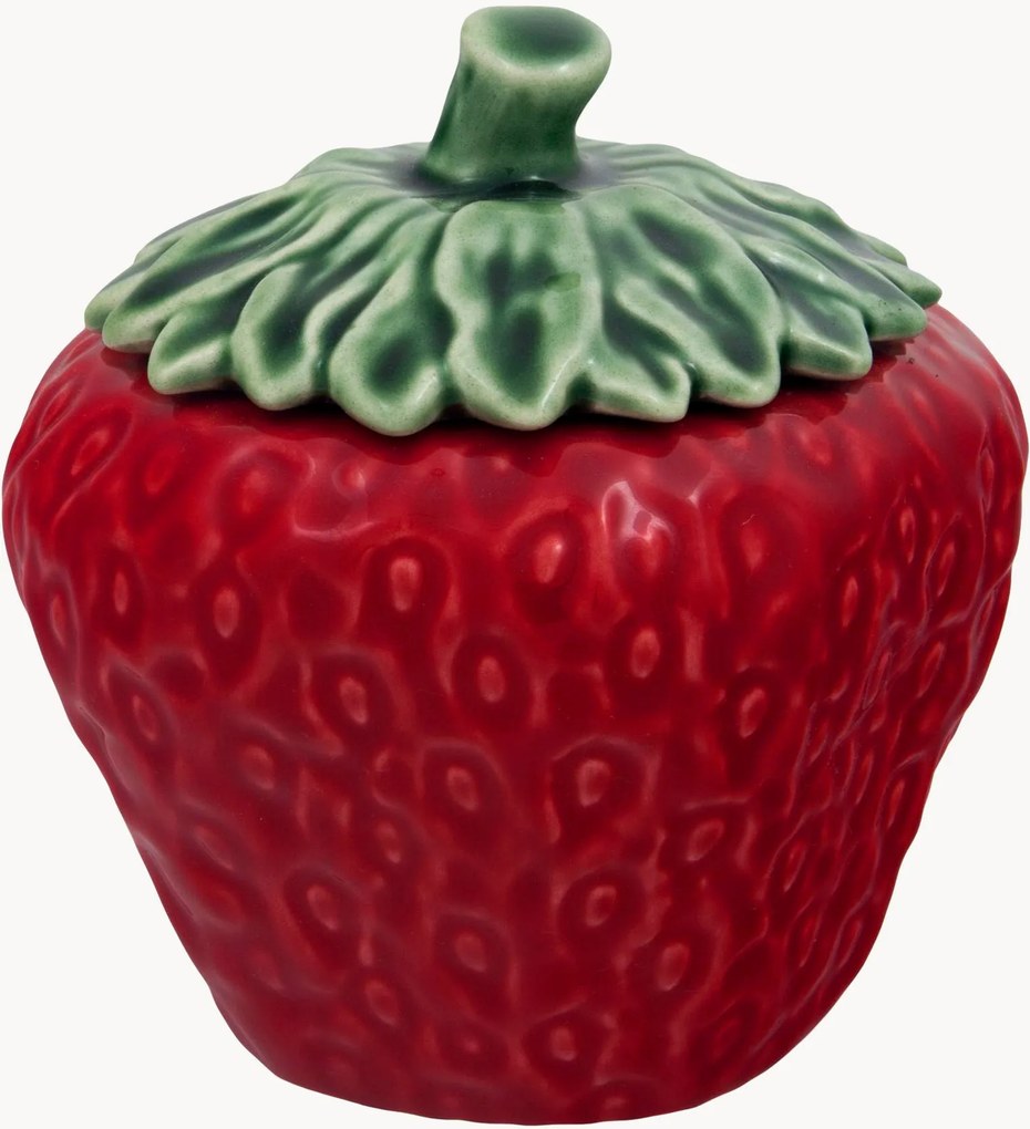 Ručně malovaná úložná dóza Strawberries