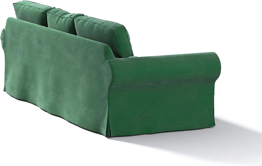Potah na pohovku IKEA Ektorp 3-místná, rozkládací STARÝ MODEL PIXBO barva zelená látka lesklé, sametová