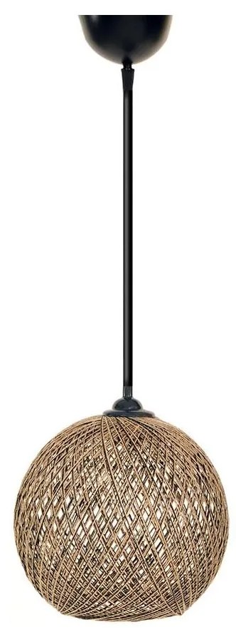 Asir Lustr na lanku JUTE 1xE27/60W/230V hnědá AS0367