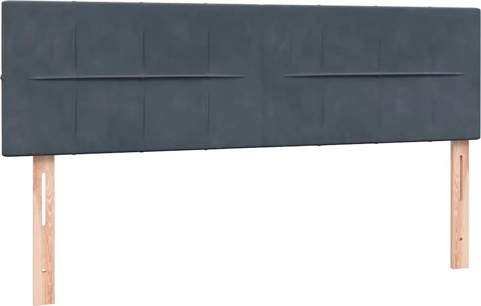 Box spring postel s matrací tmavě šedá 160x210 cm samet 3318118