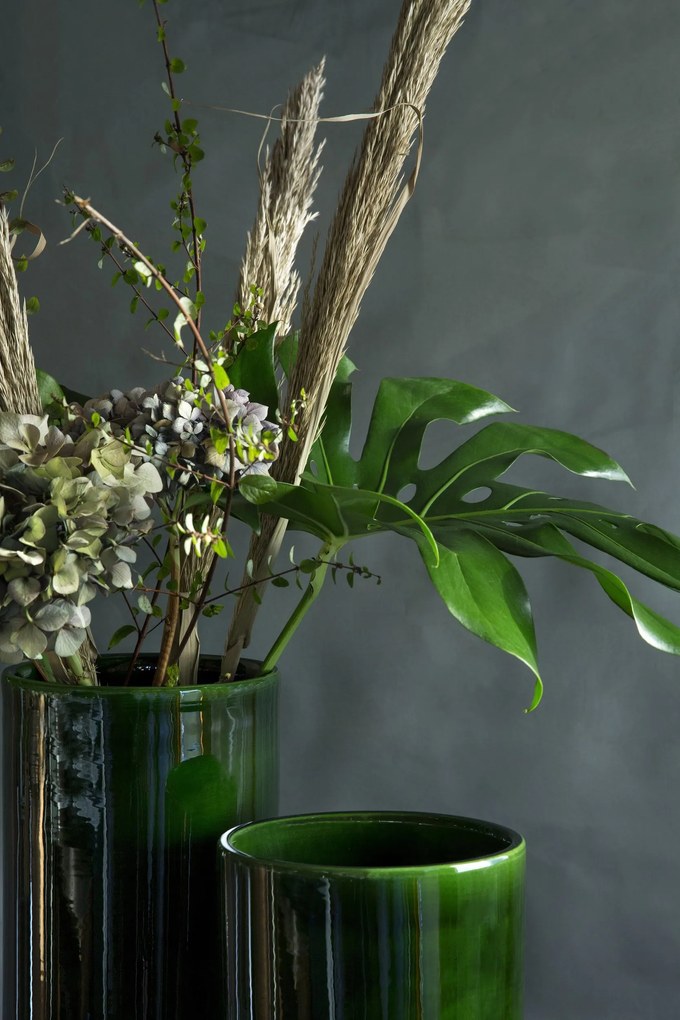 Váza Oak 35 cm zelená