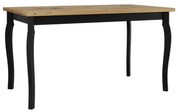 Jídelní stůl Diesel 80 x 140/180 V, Barva dřeva: sonoma-L, Barvy nožiček: černá