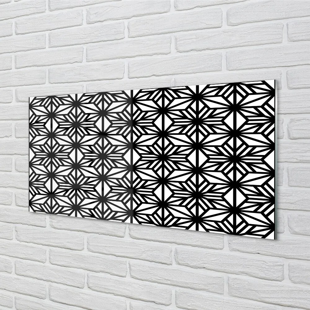 Obraz na skle Květinový geometrický vzor 120x60 cm