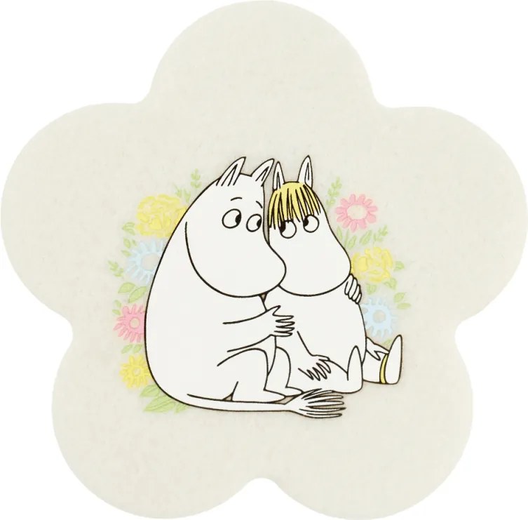 Set podtácků Moomin Flowers, 4ks / žluté