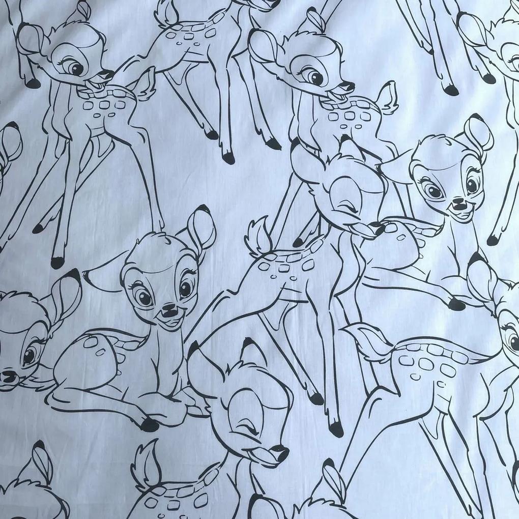 Jerry Fabrics Dětské bavlněné povlečení do postýlky Bambi stripe, 100 x 135 cm, 40 x 60 cm