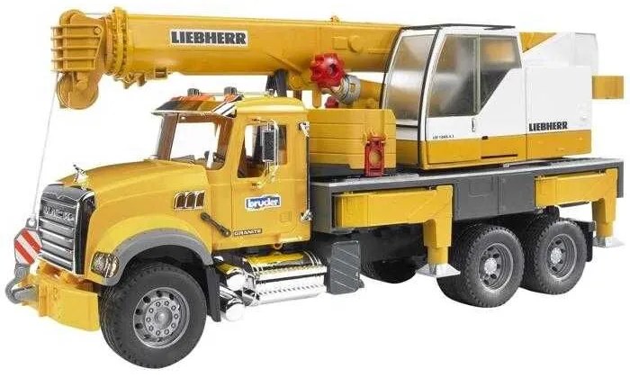 Bruder Nákladní auto MACK Granit jeřáb LIEBHERR