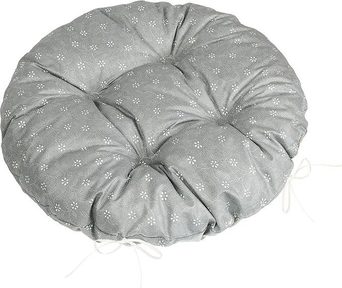 Bellatex Sedák Adéla prošívaný kulatý Šedá,Bílá 40 cm, (průměr)