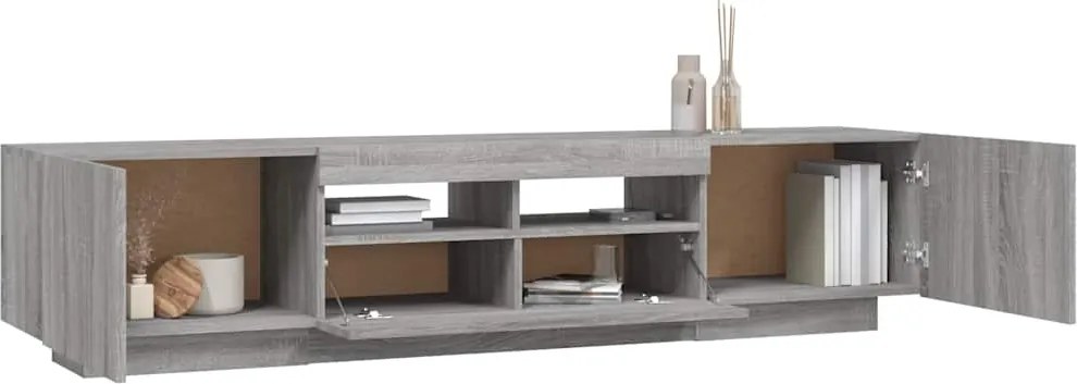2dílný set TV skříněk s LED světly šedý sonoma kompozitní dřevo 3120168