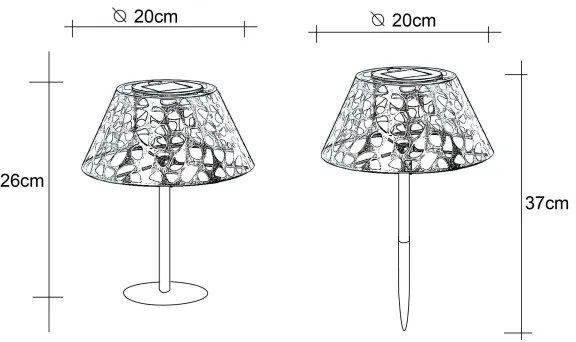 Globo 33648 - LED Solární svítidlo SOLAR LED/0,06W/3V 3000K IP44
