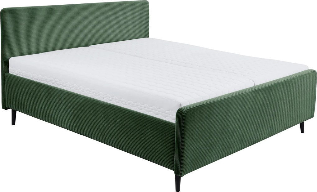 XXXLutz ČALOUNĚNÁ POSTEL, 160/200 cm, olivově zelená MID.YOU - Manželské postele - 002220052712