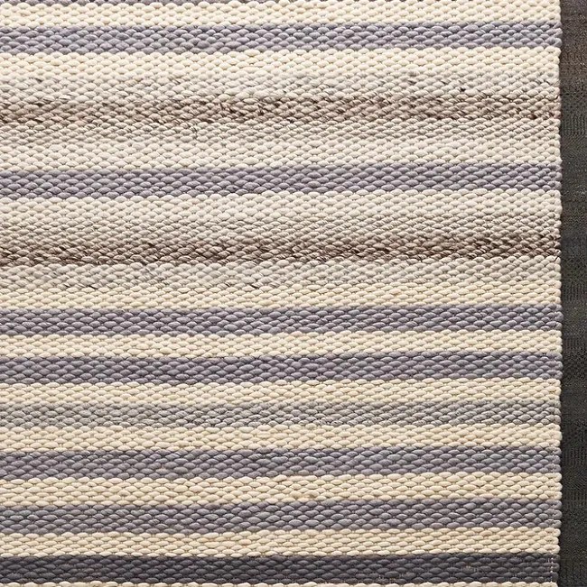Diamond Carpets India, Ručně vázaný kusový koberec MCK Strop DE 2263 Pastel Brown Mix, 80x150, černobílá, ložnice