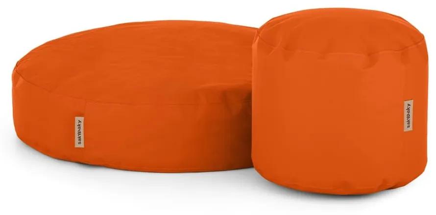 SakyPaky set - sedací vak Žiži a taburet oranžová