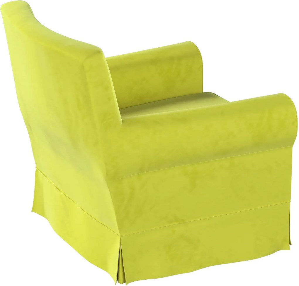 Potah na křeslo IKEA Ektorp Jennylund barva zelená látka lesklé, sametová