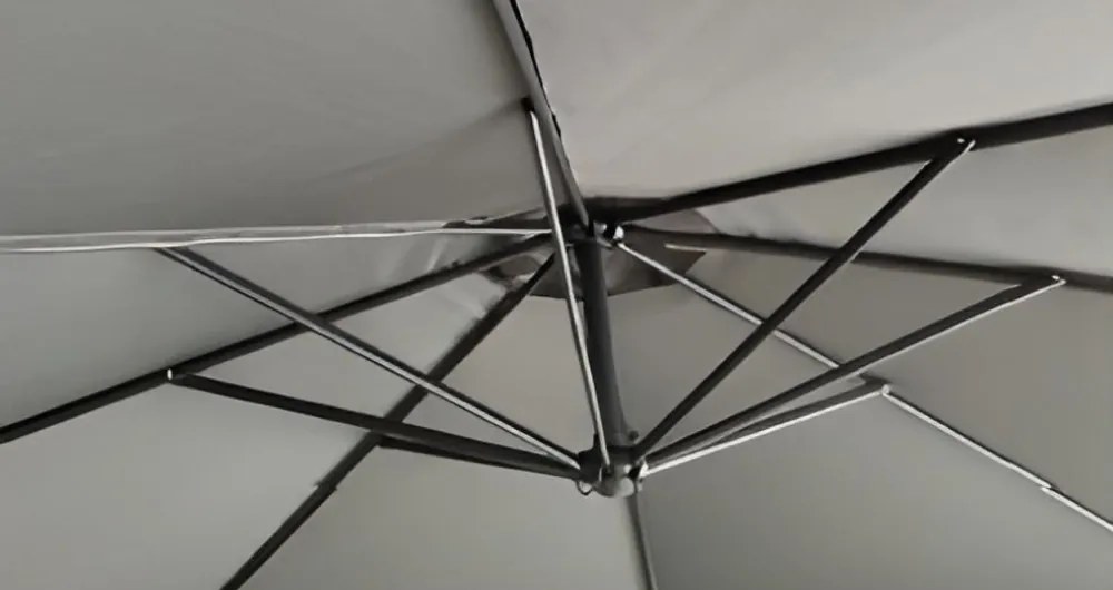 Zahradní slunečník, šedá, 3 m, SAMIO NEW