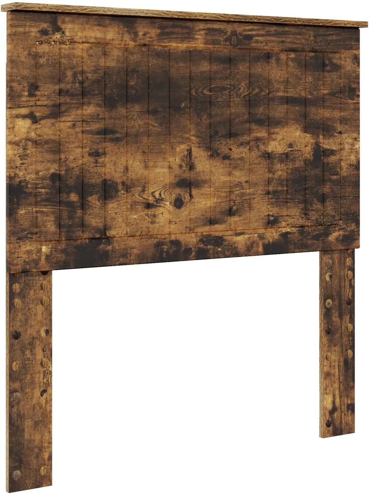 Rám postele s čelo Kouřový dub 90 x 190 cm Kompozitní dřevo 3411363
