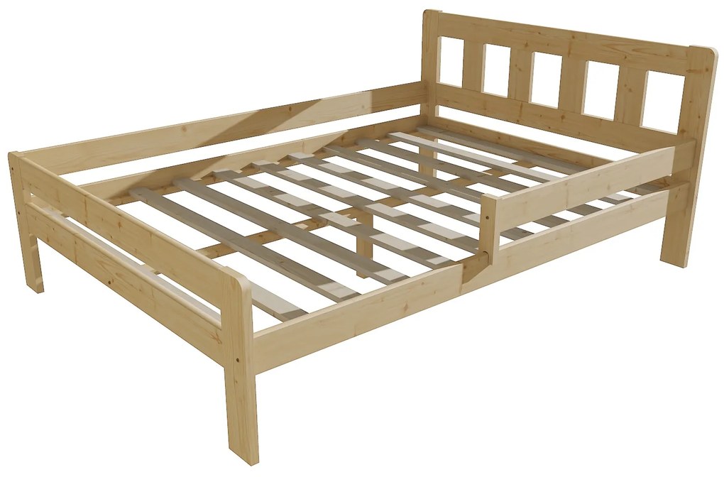 Vomaks Dětská postel se zábranou VMK010C KIDS Rozměr: 90 x 180 cm, Barva: surové dřevo